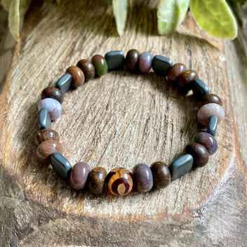 Mens Healing Gemstone Bracelets. Beaded & Designed with Crystals ...